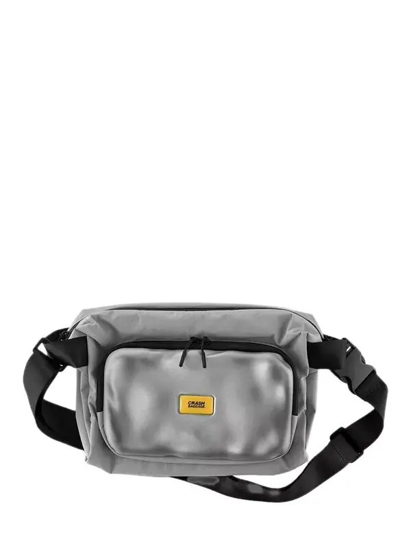 CRASH BAGGAGE Soft Dented-effect Belt Bag - Silver