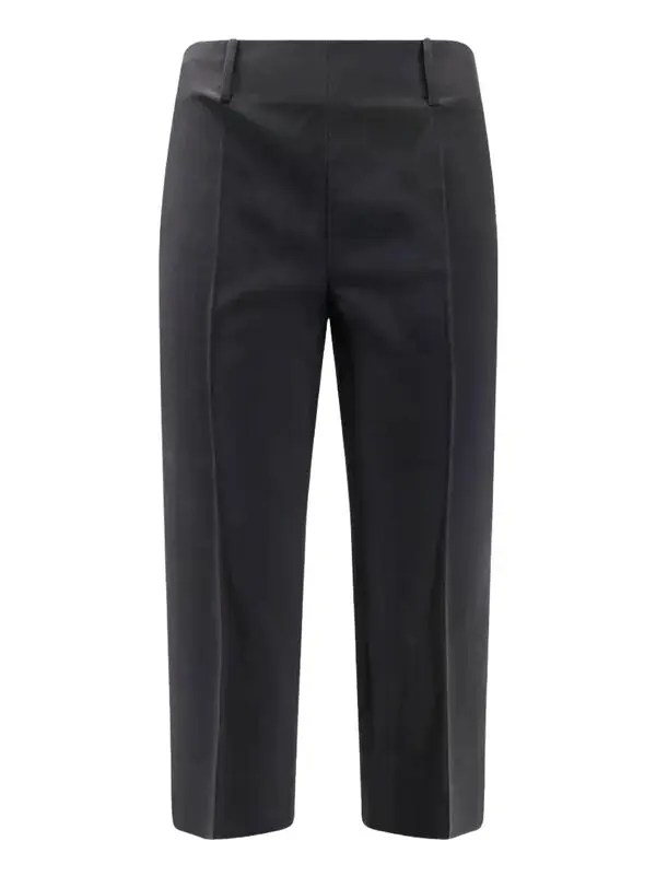 TONYWACK Side-slit Capri Trousers - Black
