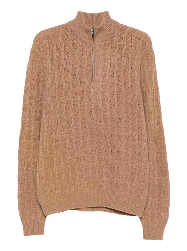 Etro Quarter-zip Sweater - Brown