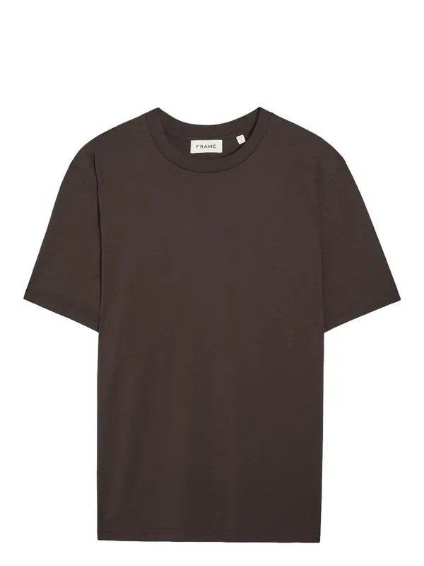 FRAME Cotton-jersey T-shirt - Brown