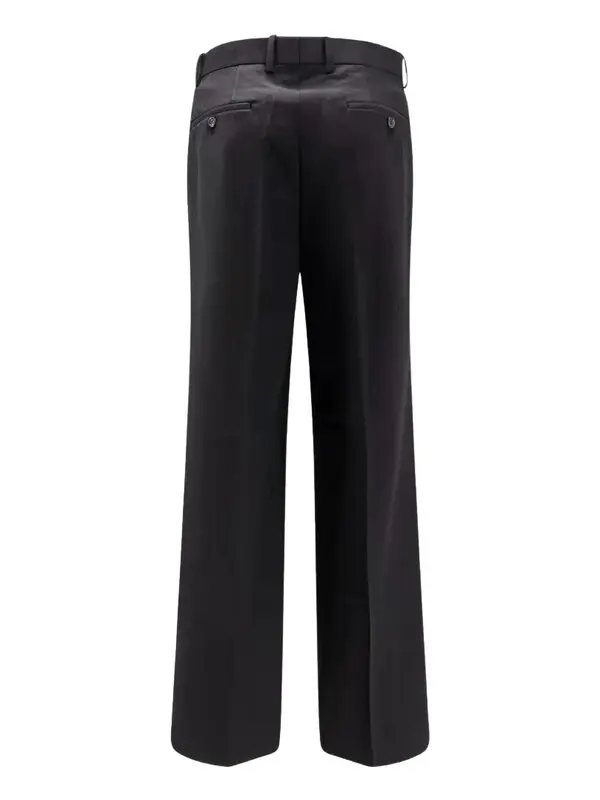 TONYWACK Pleated Wool-blend Trousers - Black