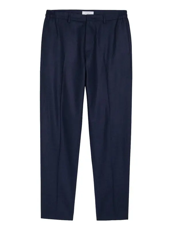 Boglioli Straight-leg Wool Trousers - Navy