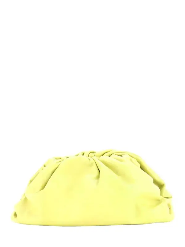 Bottega Veneta The Pouch Leather Clutch Bag - Green
