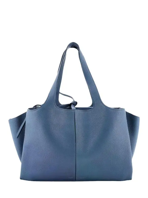Celine Tri-fold Grained Calfskin Shoulder Bag - Blue