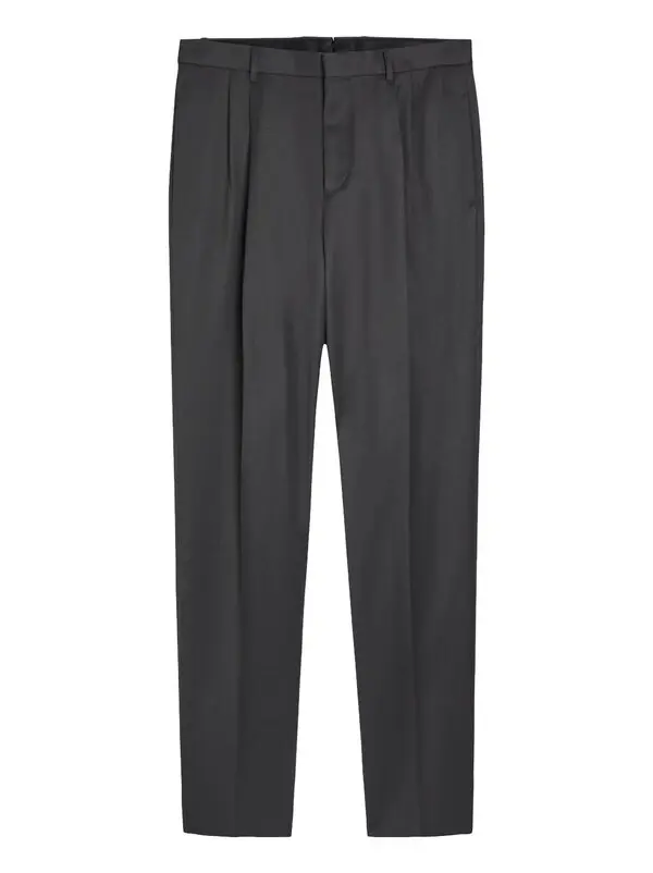 LARDINI Straight-leg Wool Trousers - Dark Grey