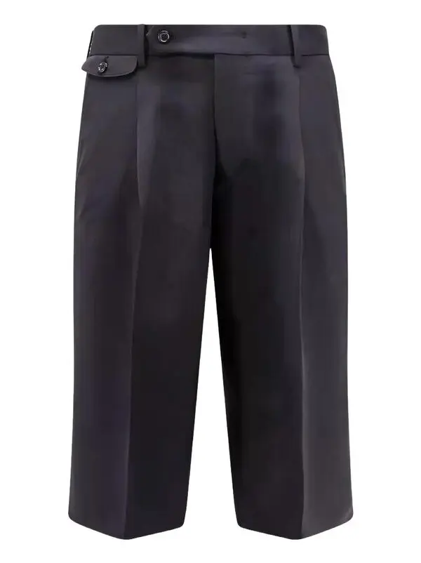 TONYWACK Raw-cut Pleated Shorts - Blue