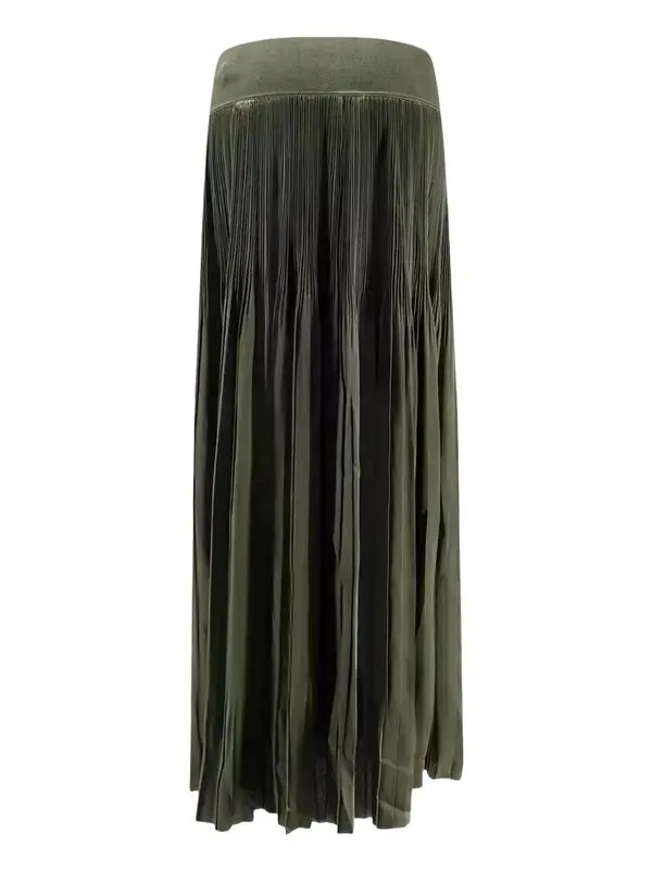 JOSEPH Rabat Pleated Satin Maxi Skirt - Green