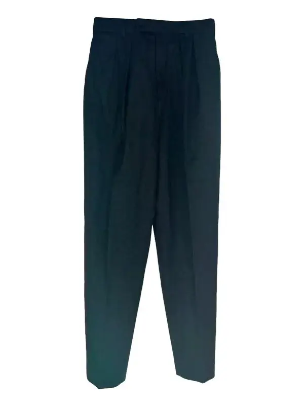 Celine Pleated Wool Trousers - Black
