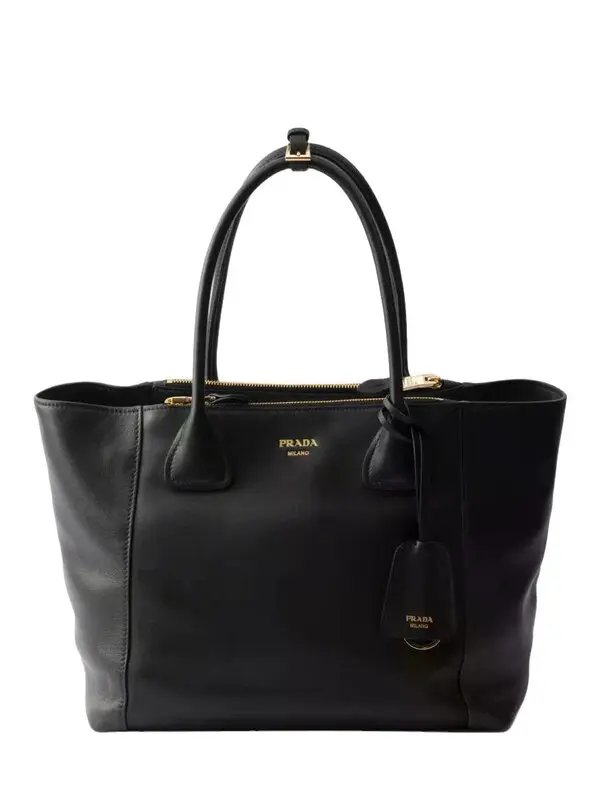 Prada Leather Tote Bag - Black