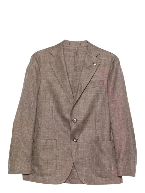 L.B.M. 1911 Single-breasted Notched-lapel Jacket - Brown