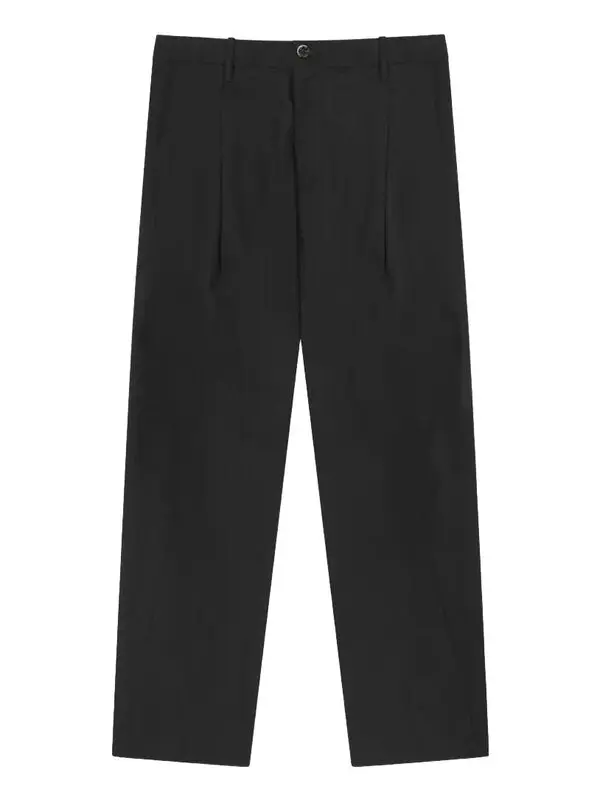 NINE:INTHE:MORNING Pleated Straight-leg Trousers - Black