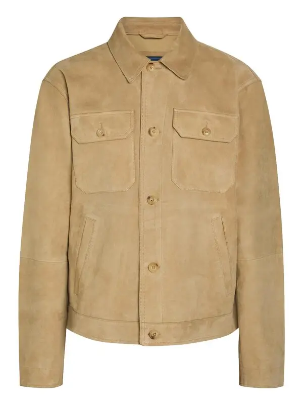 Polo Ralph Lauren Pocket Suede Overshirt - Tan