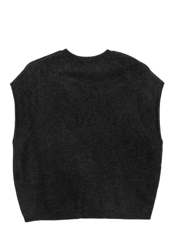 SEMICOUTURE Crew Neck Sleeveless Vest - Grey