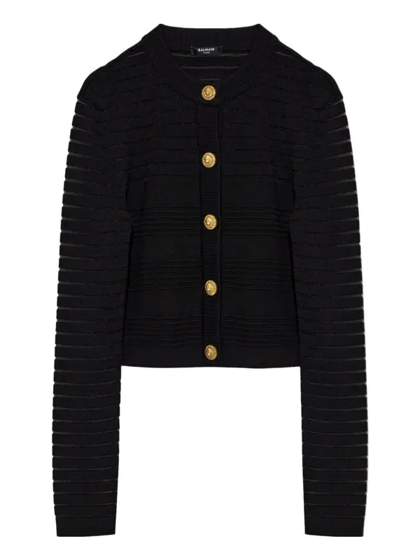Balmain Long-sleeved Knitwear - Black