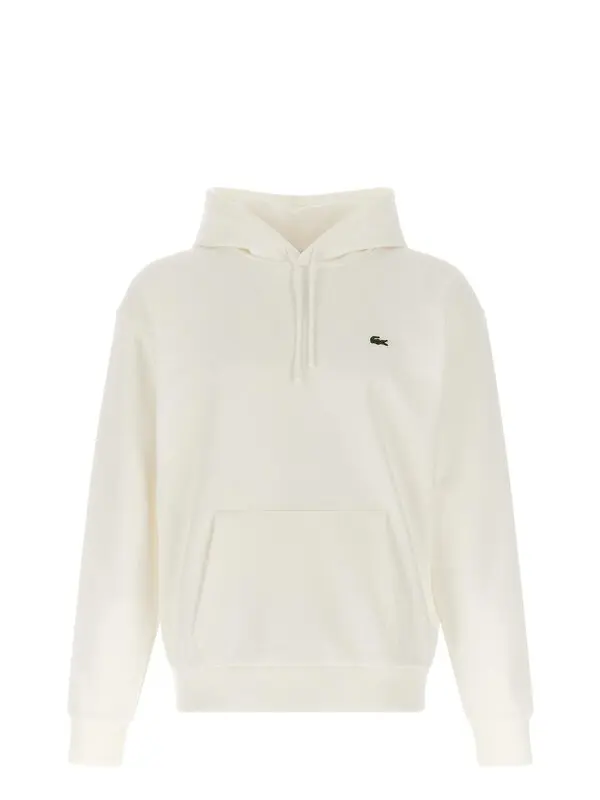 Lacoste Drawstring Hoodie - White