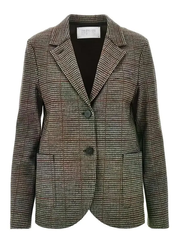 Harris Wharf London Check-houndstooth Blazer - Brown