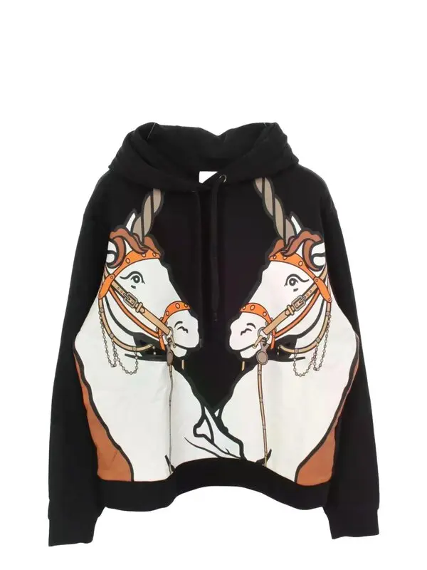 Burberry 2010s Unicorn-print Hoodie - Black