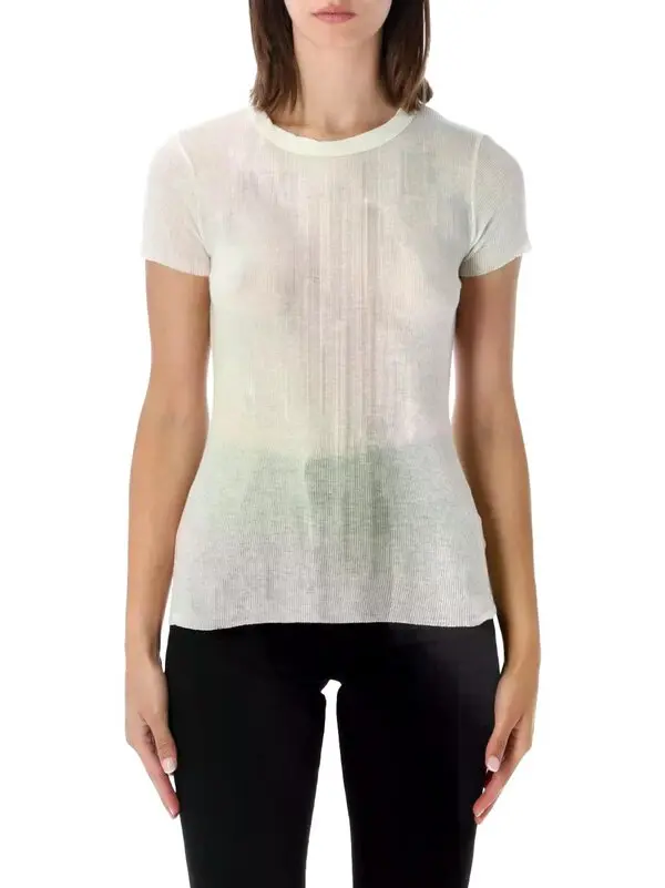 JAMES PERSE Ribbed Knit T-shirt - Neutrals