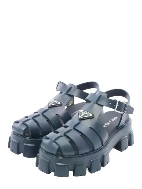 Prada 2020s Monolith Sandals - Blue