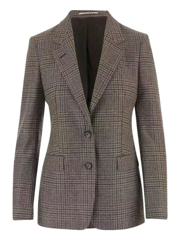 Tagliatore Houndstooth-pattern Single-breasted Blazer - Brown