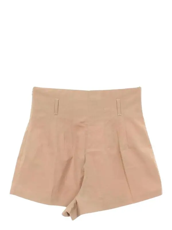 Prada Beige Poplin Pleated Shorts - Neutrals