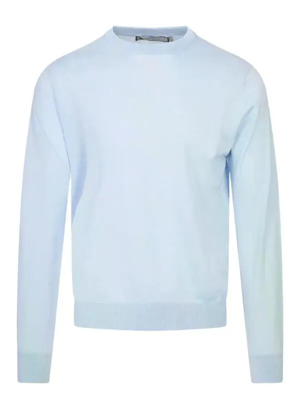 Canali Crew-neck Long-sleeve Sweater - Blue