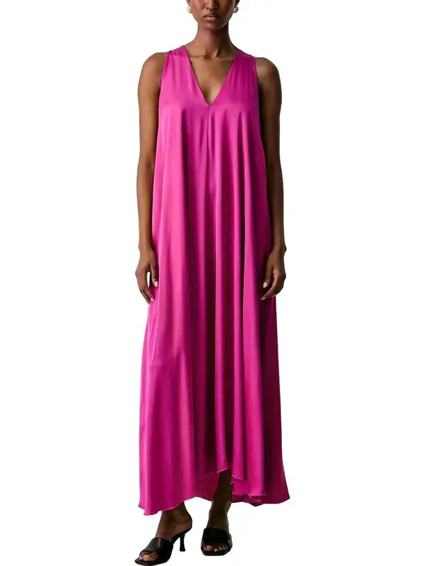HAVEONE V-neck Sleeveless Maxi Dress - Pink