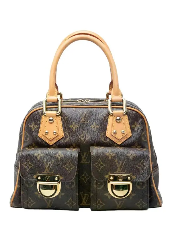 LOUIS VUITTON Monogram Manhattan Pm Handbag - Brown