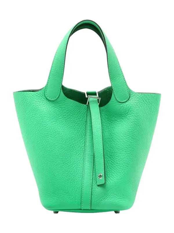 Hermès Clemence Picotin Lock 18 Handbag - Green