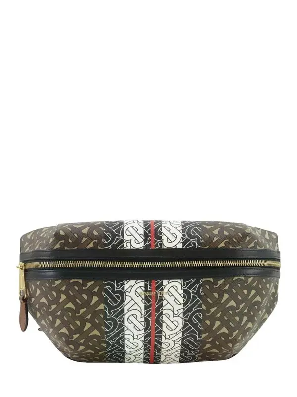Burberry 2018-2026 Monogram Stripe E-canvas Belt Bag - Brown