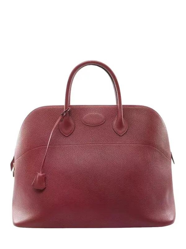 Hermès 1995 Clemence Bolide 45 Travel Bag - Red