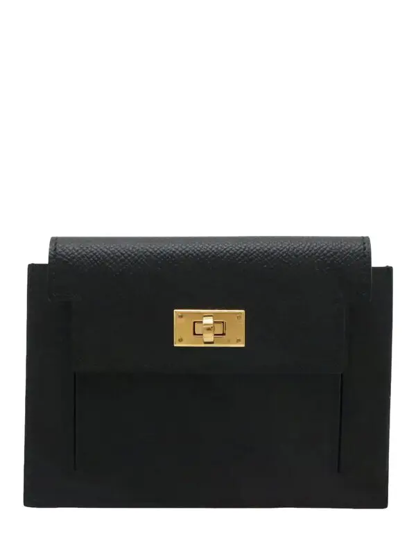 Hermès Epsom Kelly Pocket Compact Wallet - Black
