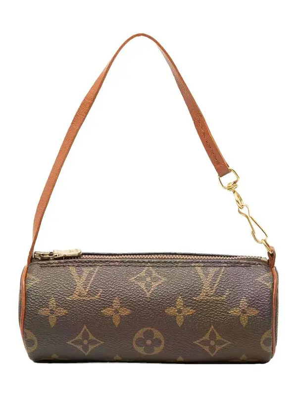 LOUIS VUITTON Monogram Papillon Pochette Handbag - Brown