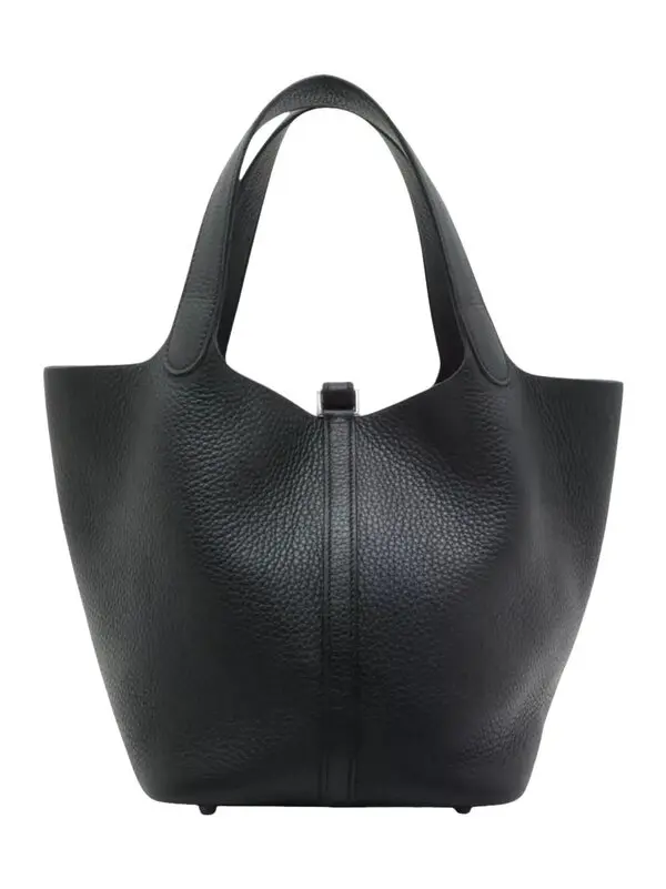 Hermès Clemence Picotin Lock 22 Handbag - Black
