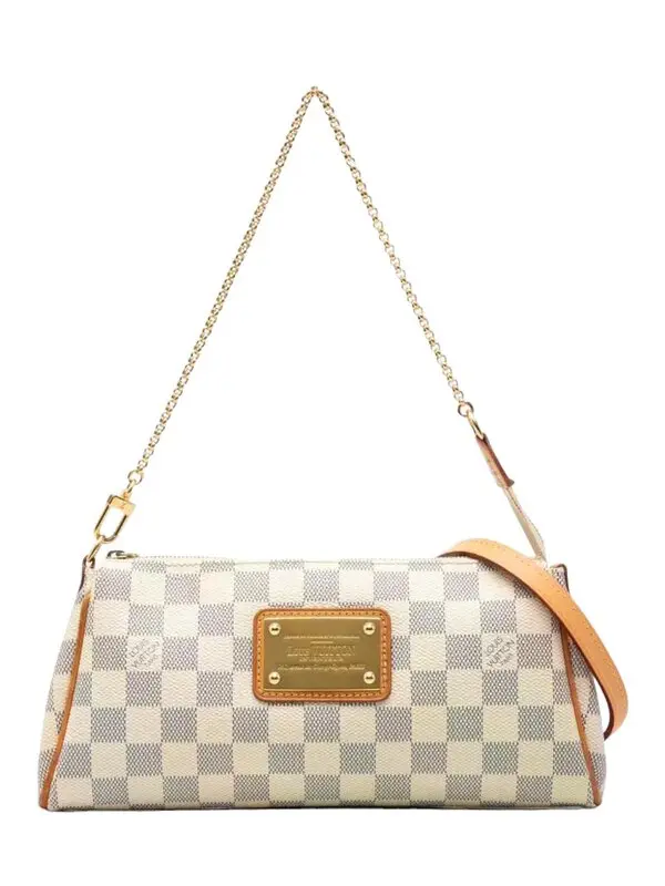 LOUIS VUITTON 2010 Damier Azur Eva Satchel - White
