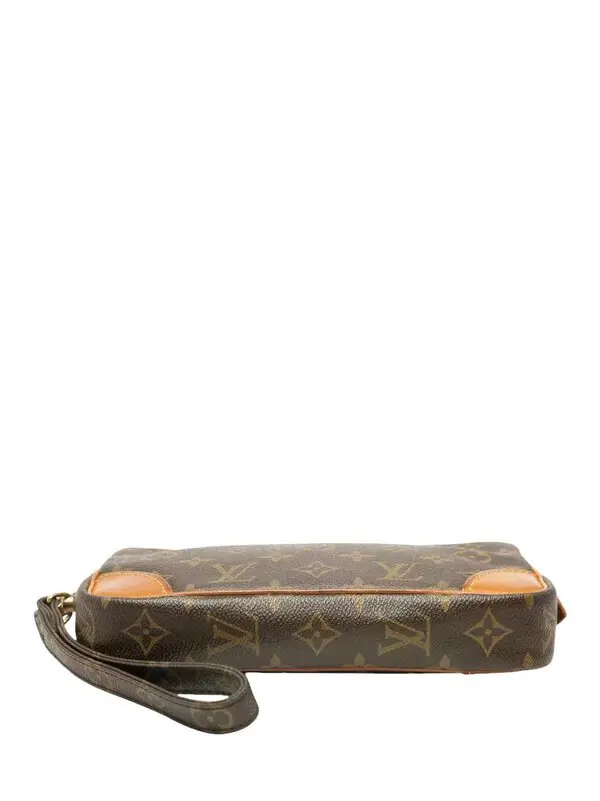 LOUIS VUITTON 1990 Monogram Marly Dragonne Pm Clutch Bag - Brown