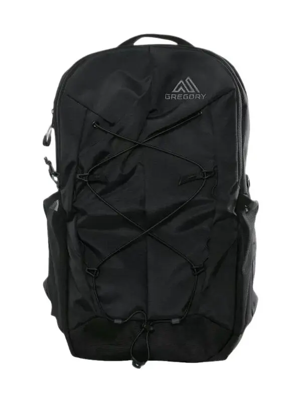 GREGORY Logo Print Bungee Cord Backpack - Black