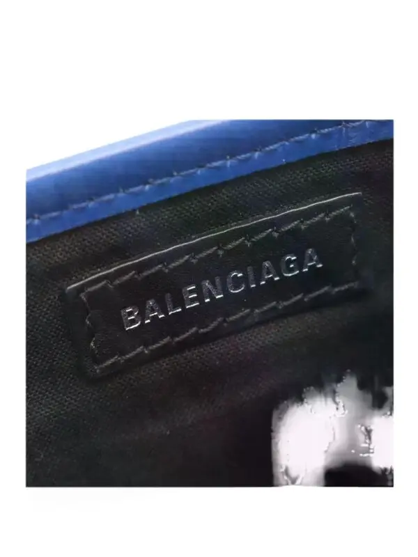 Balenciaga 2010s Navy Cabas Tote Bag - White