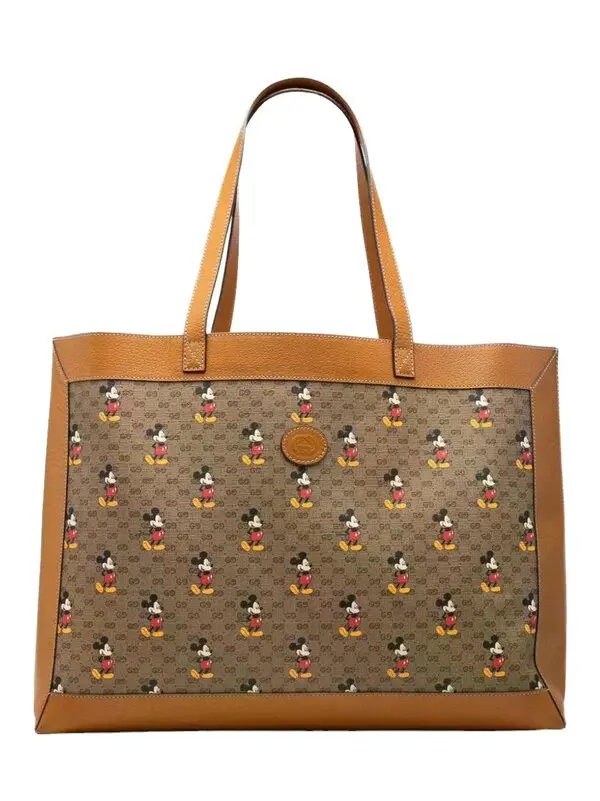 Gucci 2016-2026 Disney Medium Micro Gg Supreme Mickey Mouse Tote Bag - Brown