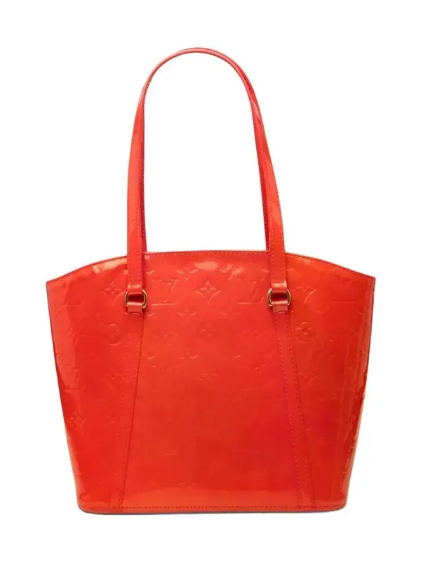 LOUIS VUITTON 2012 Monogram Vernis Avalon Mm Tote Bag - Red