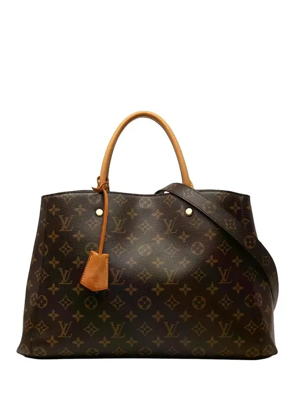 LOUIS VUITTON Monogram Montaigne Gm Satchel - Brown