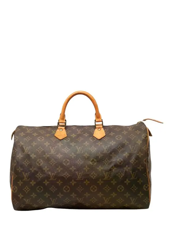 LOUIS VUITTON 2001 Monogram Speedy 40 Boston Bag - Brown