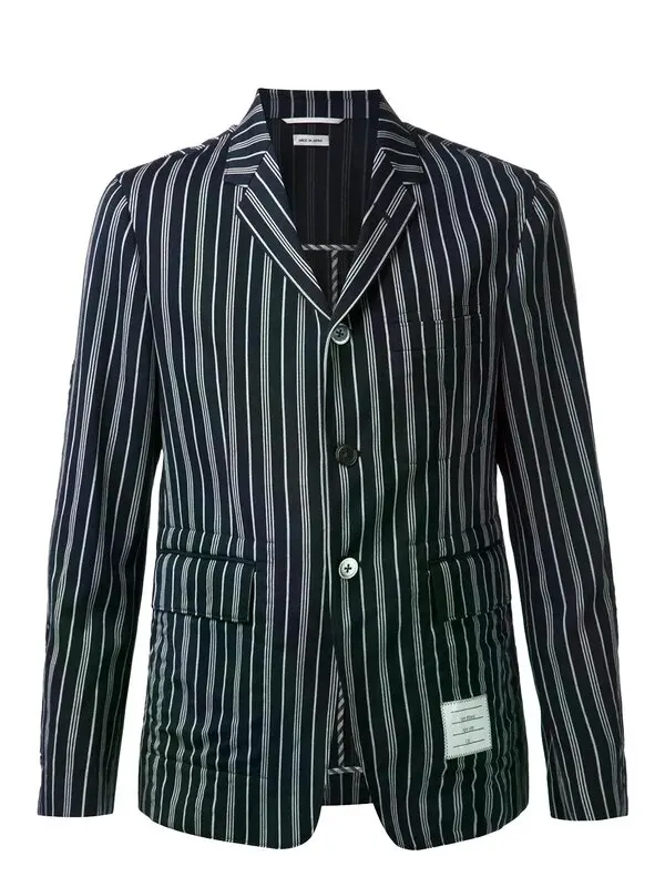 Thom Browne Striped Blazer - Blue