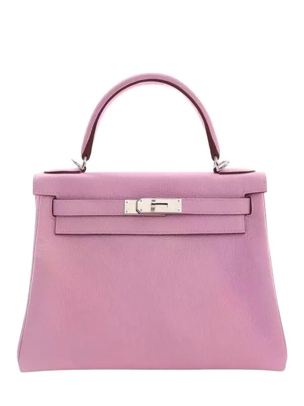 Hermès 2022 Togo Leather Kelly Ii Retourne 28 Satchel - Pink