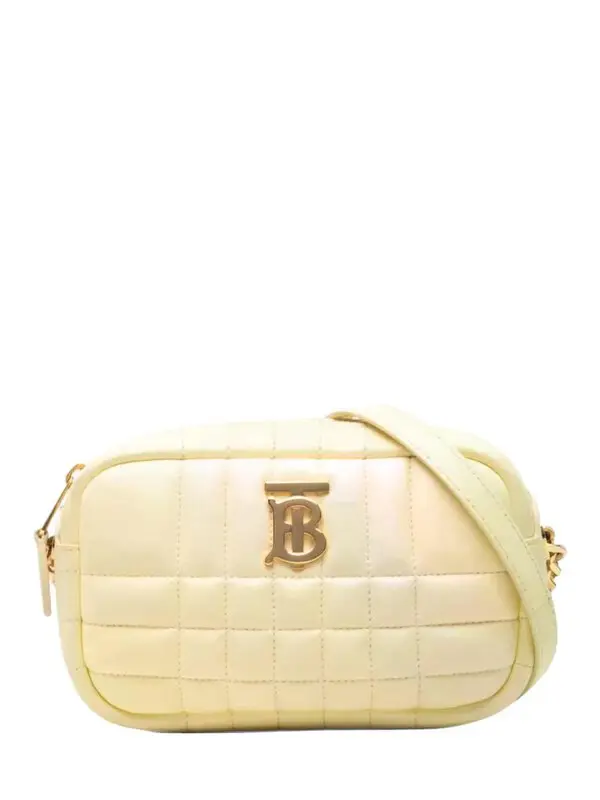Burberry 2018-2023 Mini Quilted Lambskin Lola Camera Bag Crossbody Bag - Yellow
