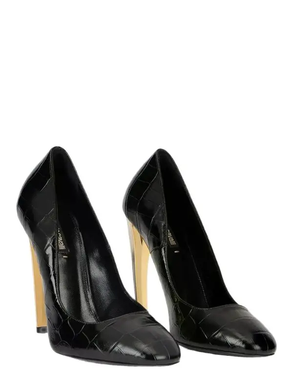Roberto Cavalli Croc-effect Leather Pumps - Black