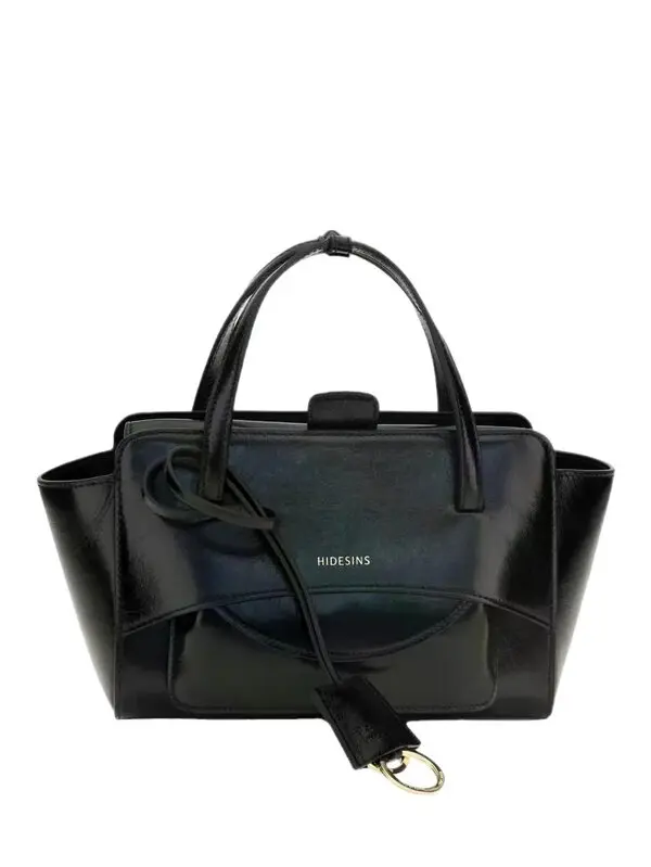 HIDESINS Small Flap Tote Bag - Black