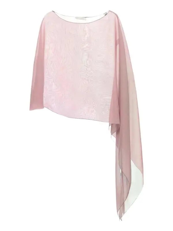 Antonelli Firenze Melone Asymmetric Hem Scarf - Pink