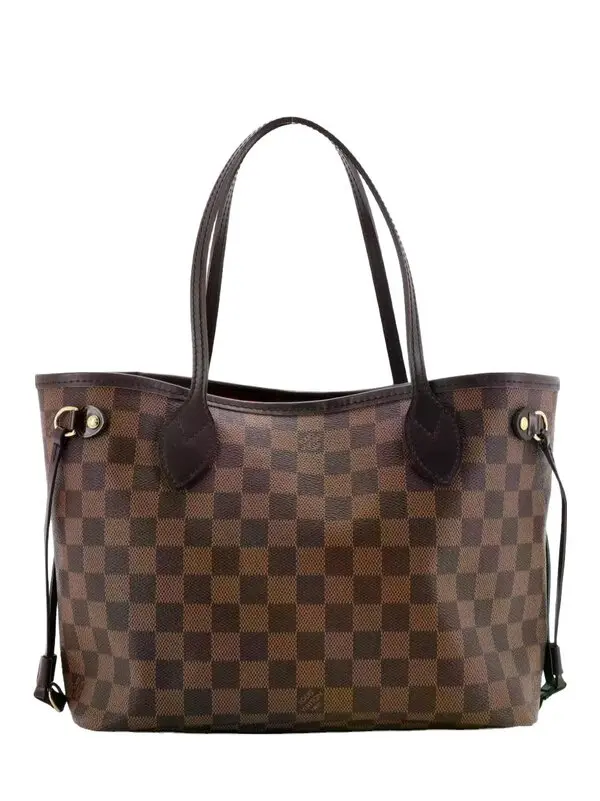 LOUIS VUITTON Neverfull Damier Pm Tote Bag - Brown