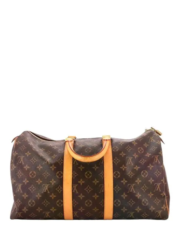 LOUIS VUITTON Monogram Canvas Keepall 45 Satchel - Brown